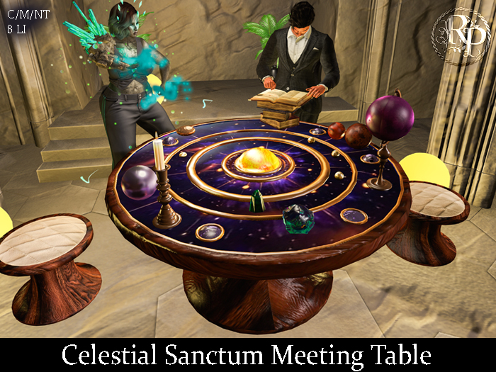 Second Life Marketplace - (RP) Celestial Sanctum Meeting Table